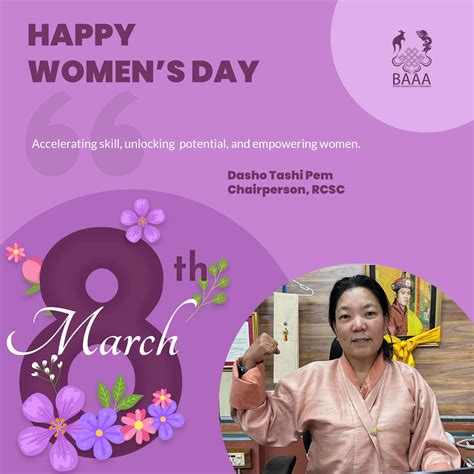 Bhutan Celebrating International Womens Day With Dasho Tashi Pem Chairperson Of The Royal