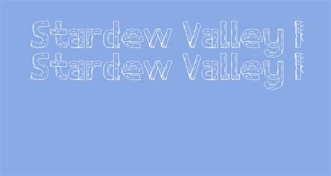 Stardew Valley Regular Free Font What Font Is