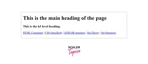 Tag In Html Scaler Topics