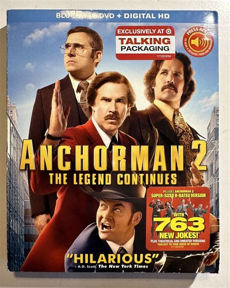 Anchorman 2 Legenden Fortsetter Dvd Omslag Anchorman 2 The Legend