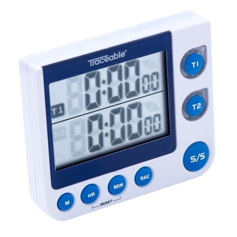 Flashing LED Alert Big Digit Dual Channel Traceable Timer