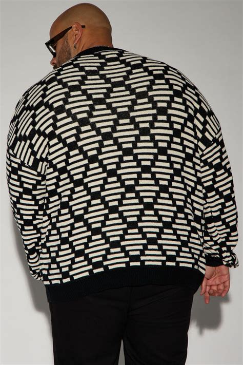 Contrast Chenille Crewneck Sweater Blackcombo Fashion Nova