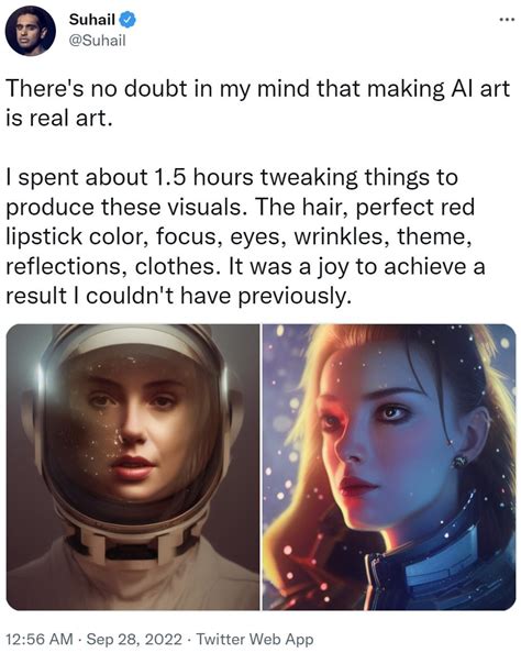 Suhail Theres No Doubt In My Mind That Making Ai Art Is Real Art Ai Art Know Your Meme