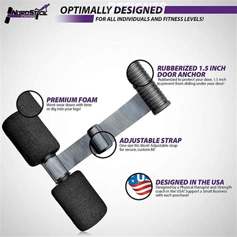 Nordstick Hamstring Curl Strap Premium Home Workout Gear 10 Second