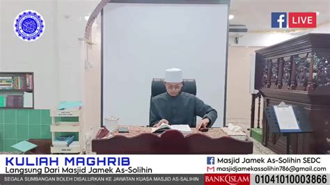 🔴 [siaran Langsung] Tazkirah Jumaat Masjid As Solihin • Ustaz Ahmad Akmal Bin Dato Hj Tahrir
