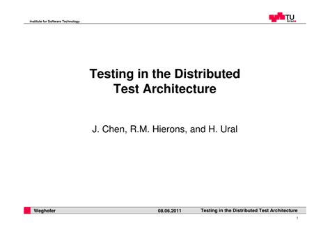 Pdf Testing In The Distributed Test Architecture