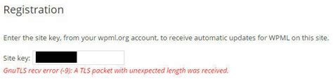 Wordpress “gnutls Recv Error 9” Error Message When Registering