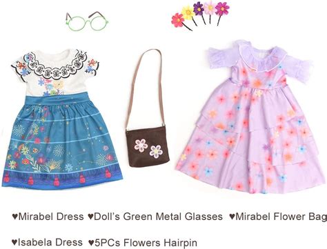 Buy Sweet Dolly 18 Inch Doll Clothes Costume Accesories Magic Costume Flowers Princess Dress For
