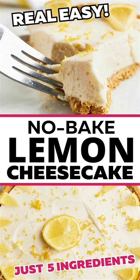 Sweet Tangy No Bake Lemon Cheesecake Recipe Artofit