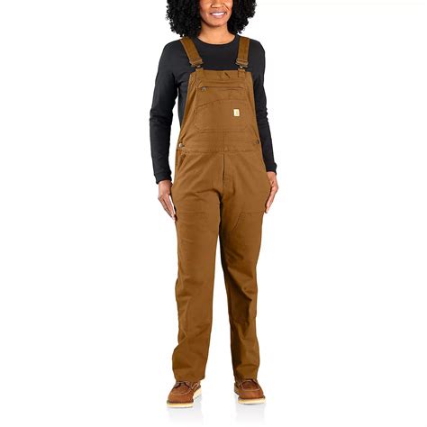 Carhartt Womens Rugged Flex Loose Fit Canvas Bib Overalls Academy