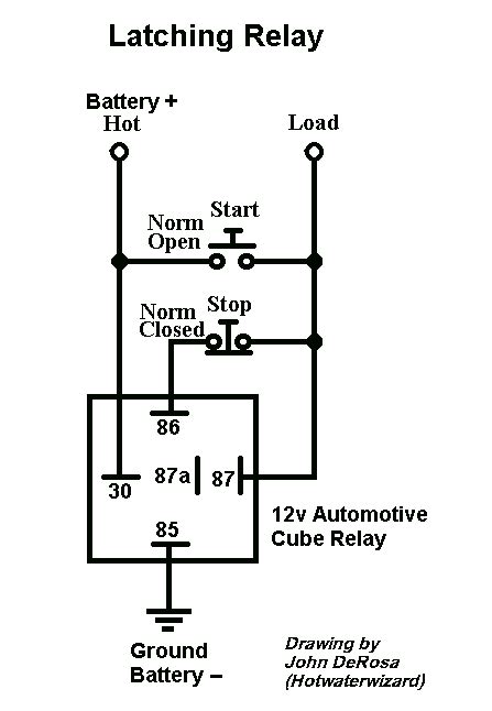 Self Latching Relay Circuit Diagram Dh Nx Wiring Diag
