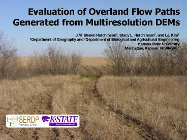 PPT Evaluation Of Overland Flow Paths Generated From Multiresolution DEMs PowerPoint
