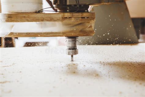 CNC Router Machine Creates A Layout Of The Shelf Complex Stock Photo Image Of Industrial