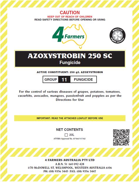 Azoxystrobin 250 Sc 4farmers