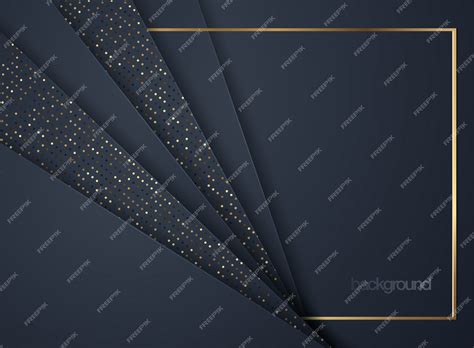 Premium Vector Abstract 3d Background With Black Paper Layers Vector Geometric Illustration