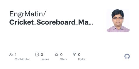 Github Engrmatin Cricket Scoreboard Management System