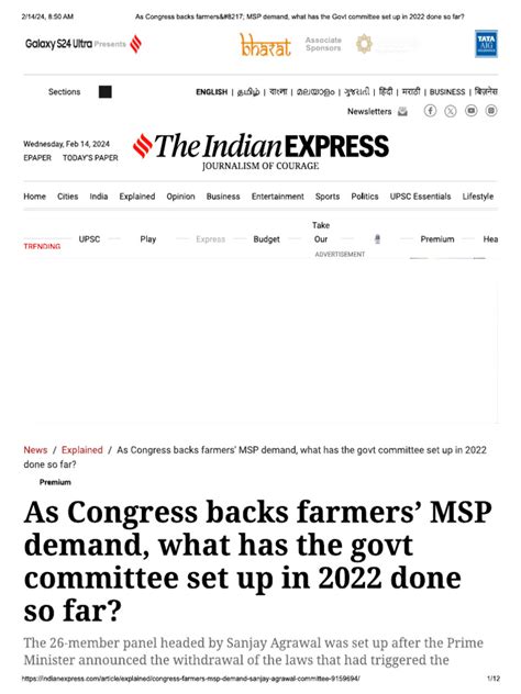Farmers Protest And Msp Demand 0bd41eb6b1 Pdf