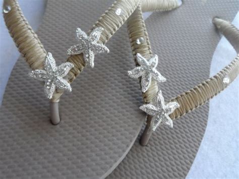 Starfish Bridal Flip Flops Sand Wedding Flip Flops Bridal Flip