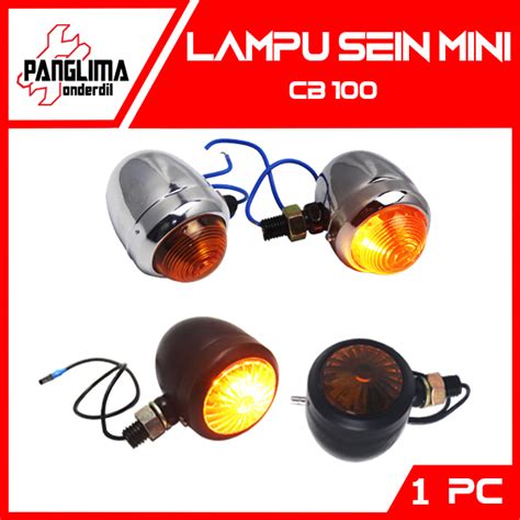 Jual Lampu Sein Model CB 100 CB100 Lama Warna Hitam Chrome Crom Sen