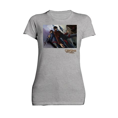 Code Geass Character Pose Official Womens Skinny Fit T Shirt Black Code Geass Character Pose Official Womens Skinny Fit T Shirt Black