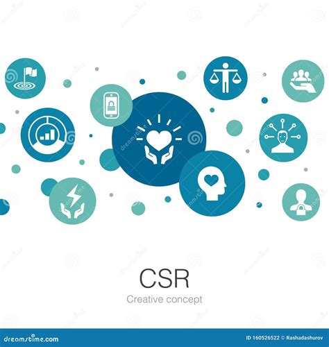 CSR Trendy Circle Template With Simple Stock Vector Illustration Of Element Resources 160526522