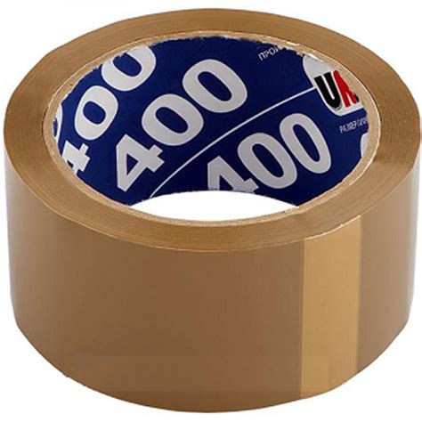 Клейкая лента упаковочная Unibob 400, 48 мм x 66 м, 40 мкм, темная ...