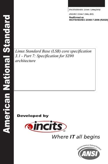 INCITS ISO IEC 23360 7 2006 R2020 Linux Standard Base LSB Core Specification 3 1 Part 7