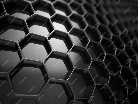 Premium Photo 3d Rendering Of Futuristic Surface With Hexagons