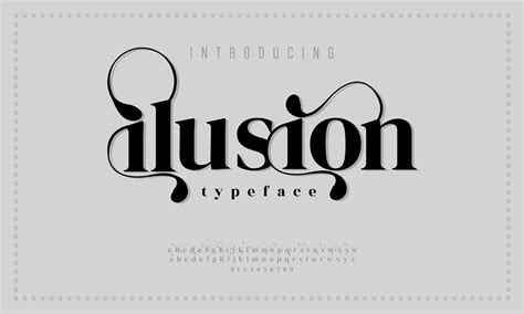 Ilusion Letras Y Números Elegantes Del Alfabeto De Lujo Elegante Tipografía De Boda Fuente