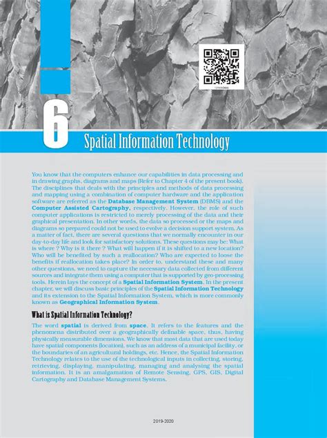 Ncert Book Class 12 Geography Practical Work In Geography Chapter 6 Spatial Information Technology