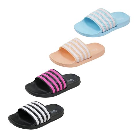 Wholesale Women S Stripe Slides Sizes 6 10 Dollardays