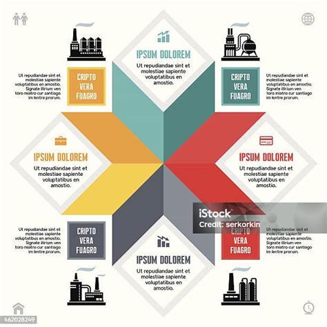 Konsep Bisnis Infografis Untuk Presentasi Dalam Gaya Desain Datar