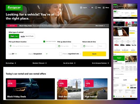 Uiux Car Rental Website Design Behance
