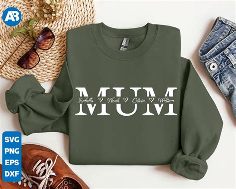 Mum Svg Mother Svg Mothers Day Svg Mum Split Name Frame Svg Mom