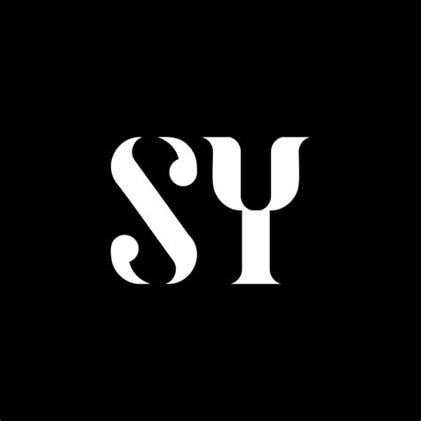 SY S Y Letter Logo Design Initial Letter SY Uppercase Monogram Logo