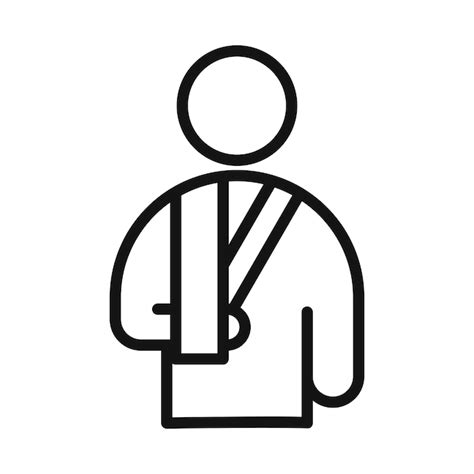 Premium Vector Injured Man Icon Symbol On White Background