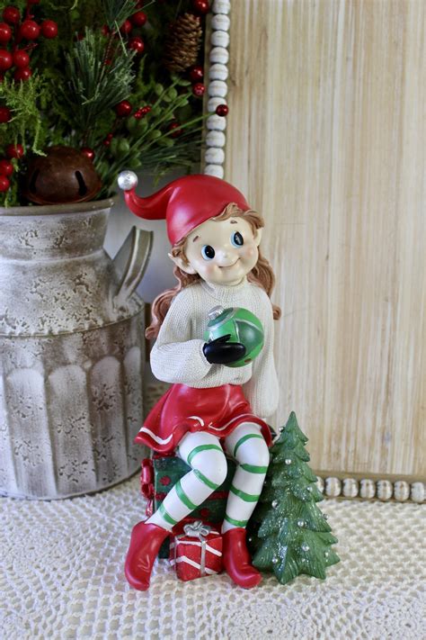 Merry Light Up Sweet Elf Fig Girl