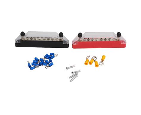 1 Pair 48V 150A 10 Terminal Bus Bar With 20 Terminals Power