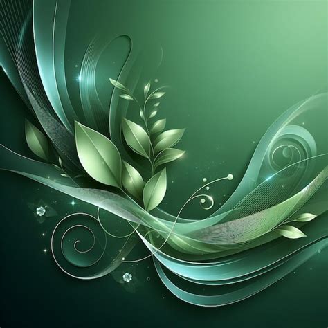 Premium Photo Elegant Green Background With Overlap Layer