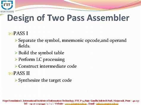 Pass Structure Of Assembler Subject Systems Programming Hope