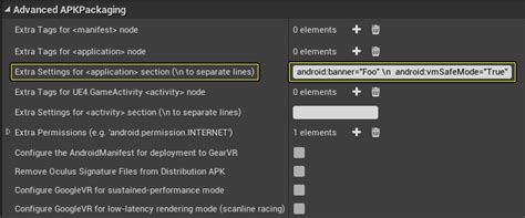Android Manifest Control Unreal Engine 427 Documentation Epic