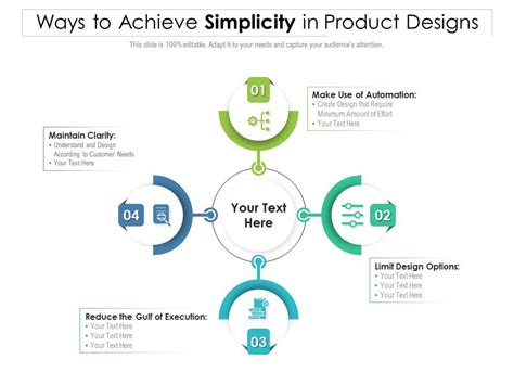 ways to achieve simplicity in product designs presentation graphics