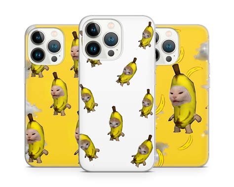 Banana Cat Meme Cute Cool Cover Art Phone Case For Iphone 16 15 14 13