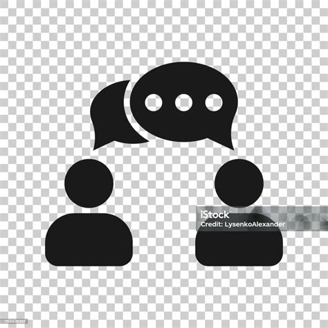 Spreek Het Pictogram Van Het Praatjes Teken In Transparante Stijl