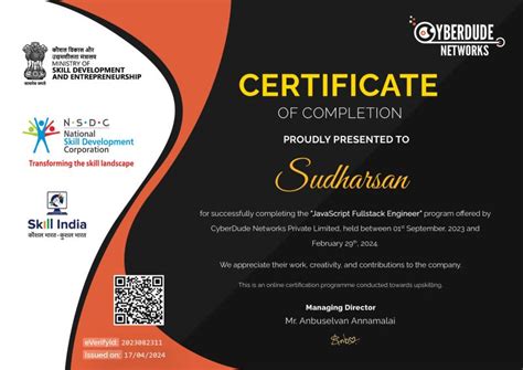Sudharsan A On Linkedin Internshipcomplete Gratitude