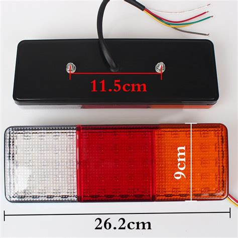 Rear 12v Dc Rectangle 75led Super Bright Tail Ligh Vicedeal
