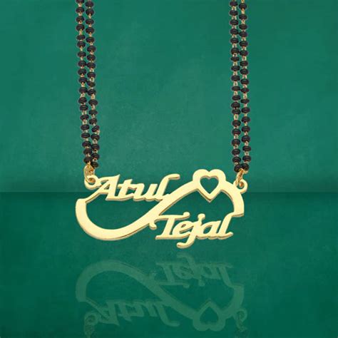 Personalised Double Name Infinity With Heart Mangalsutra Tsvilla