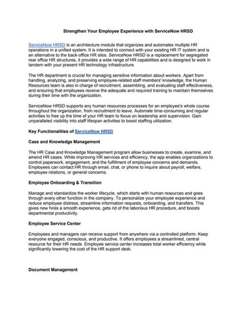 implementing servicenow hrsd to transform employee relations pdf