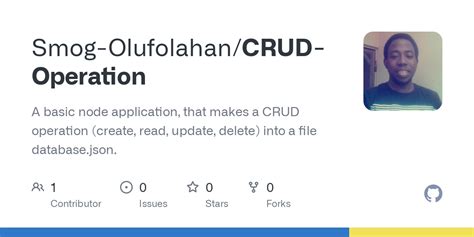 GitHub Smog Olufolahan CRUD Operation A Basic Node Application That Makes A CRUD Operation