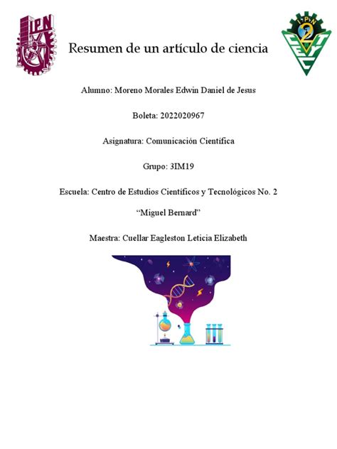 Resumen De Un Artículo De Ciencia Pdf Biología Genética